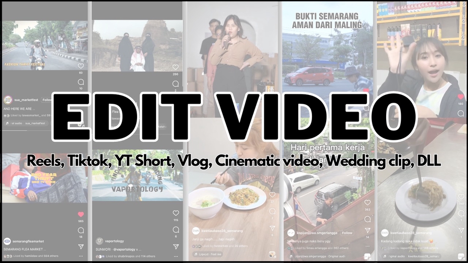 Edit Video : Reels, Tiktok, YT Short, Youtube, Teaser, Iklan Produk ...