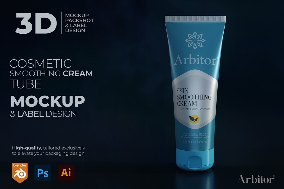 3D Mockup Packshot & Label Design
