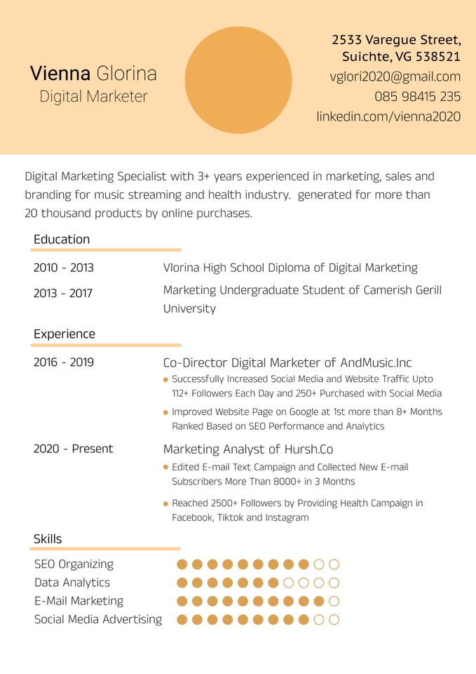 Jasa Desain CV, Resume dan Portofolio