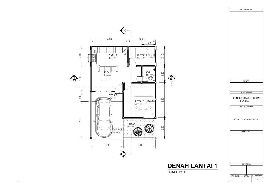 Gambar Kerja DED Rumah Sederhana, Perumahan