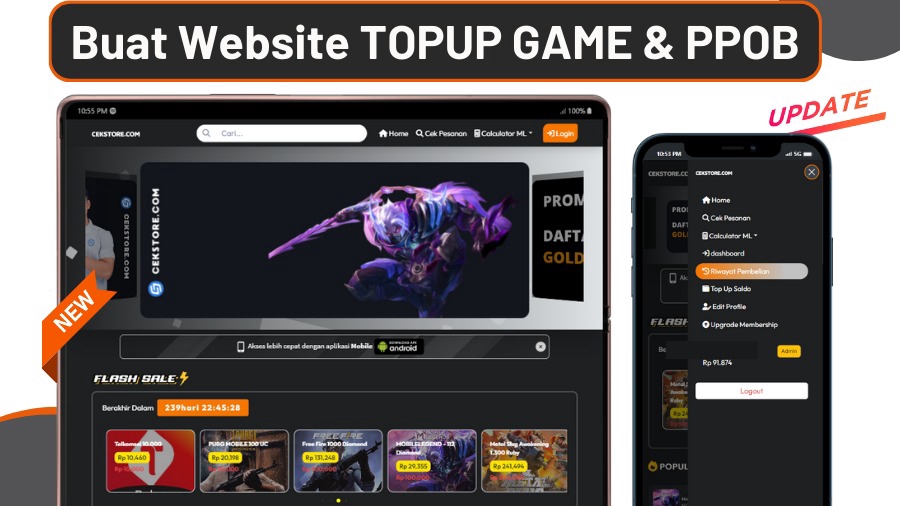 Jasa Pembuatan Website Top Up Game dan PPOB