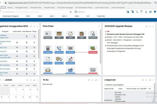 SETTING APLIKASI ECOUNT ERP SYSTEM (web based system)