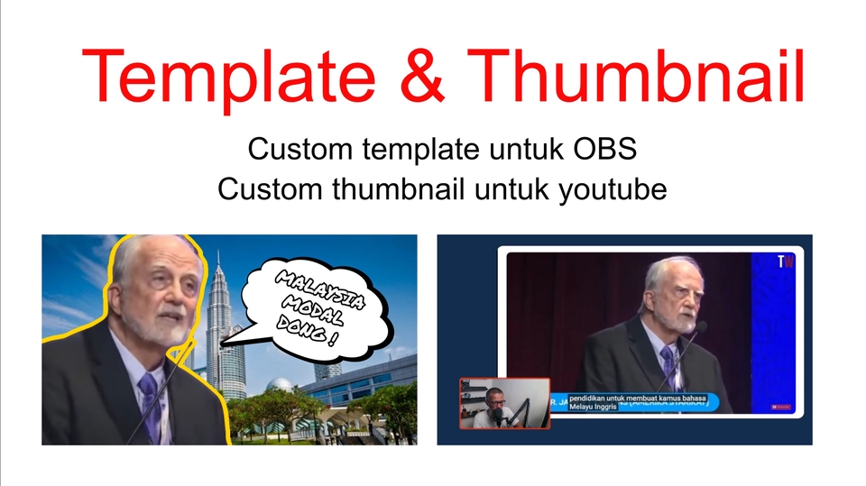 OBS Live Streaming Template & Youtube Thumbnail
