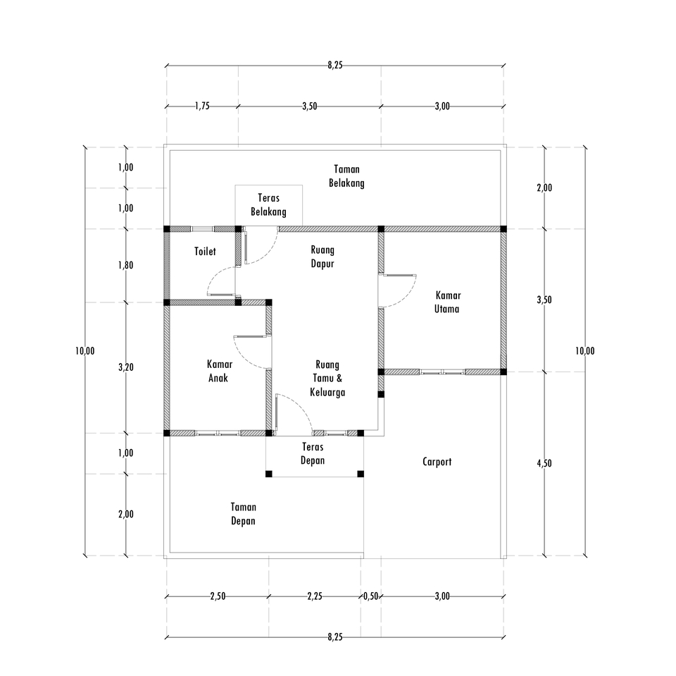 DENAH 2D & 3D 1 HARI JADI