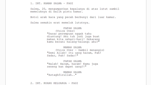 Jasa Tulis Naskah Film Pendek (6-12 menit)