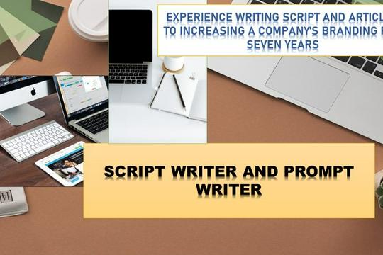 Jasa penulisan artikel, script youtube, script tiktok, dan prompt writer