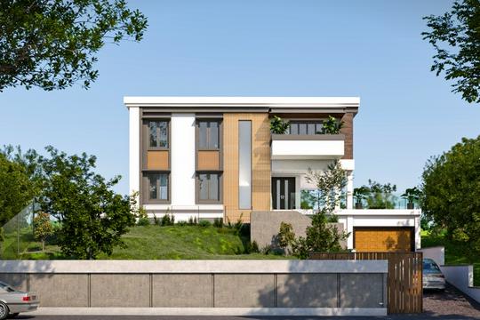 Render realistis eksterior rumah, apartemen, dan perumahan developer.