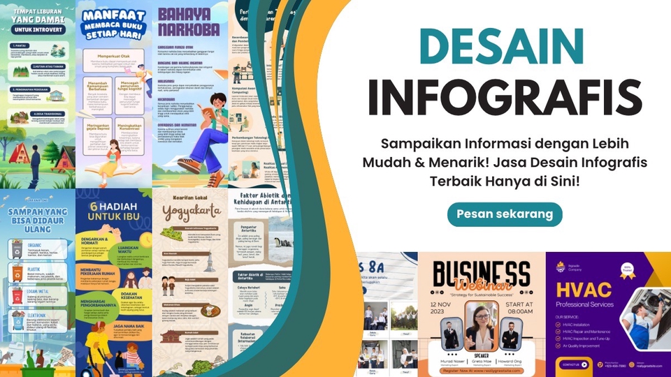 Jasa Desain Infografis Profesional: Poster | Iklan | Webiner | Dll