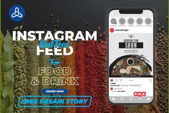 Desain 3 Feed Instagram untuk Bisnis Makanan / Minuman