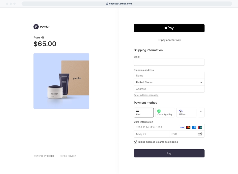 Stripe Payment Gateway API