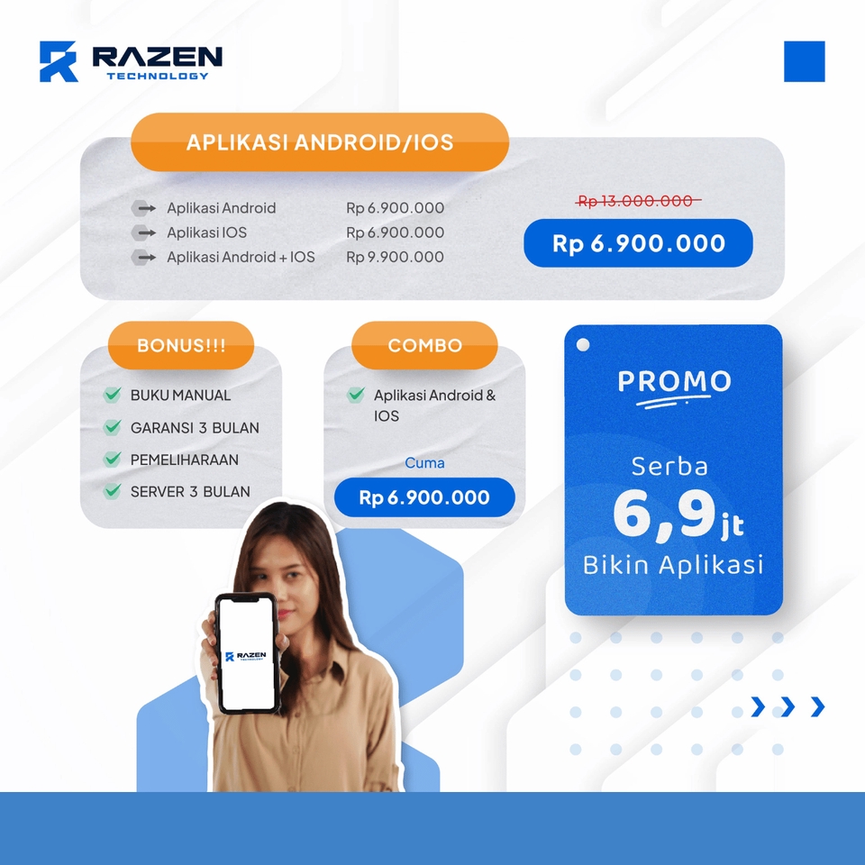 PEMBUATAN APLIKASI WEBSITE DAN ANDROID/iOS (BISA CUSTOM)