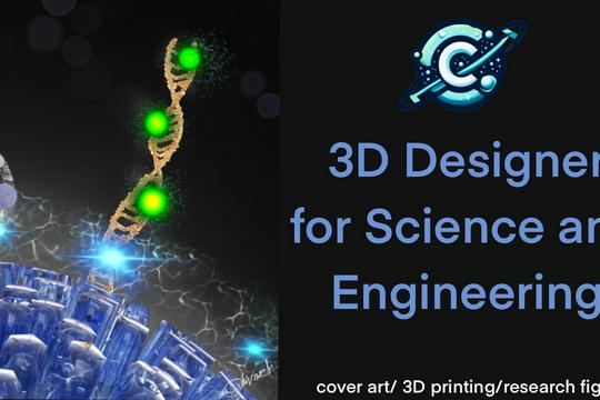 3D drawing for research and engineering, 3D printing, cover art