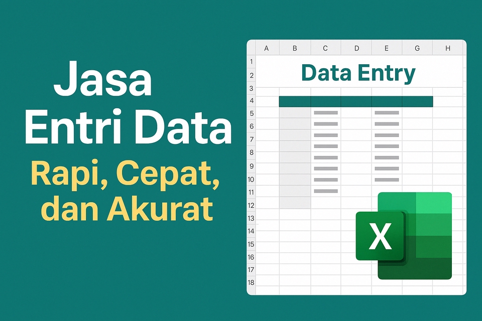 Jasa Entri Data Rapi, Cepat, dan Profesional di Excel atau Google Sheets