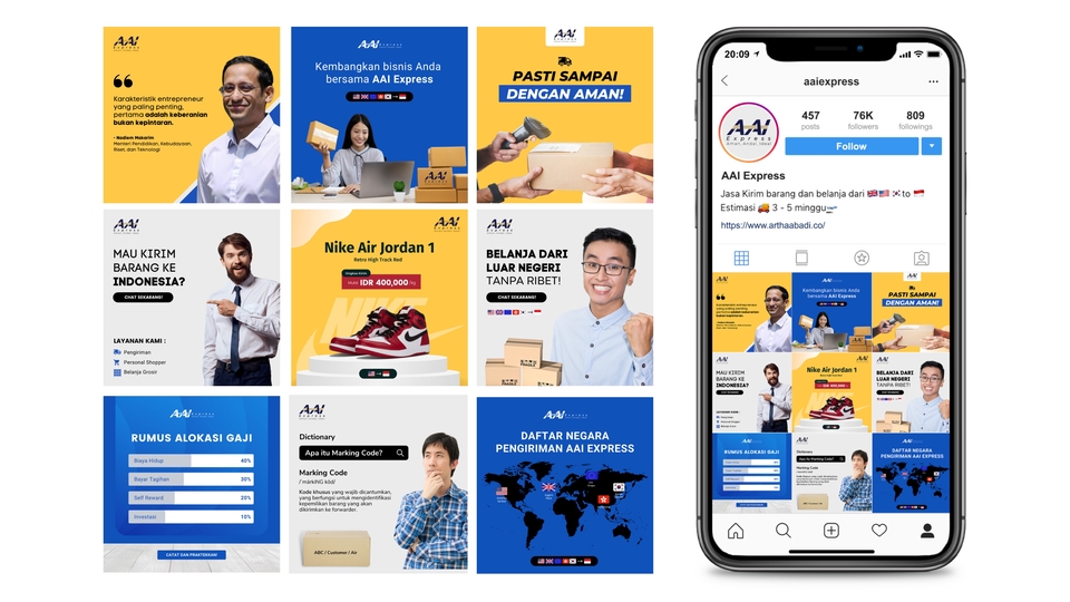 Desain Feed Instagram - Profesional dan Clean