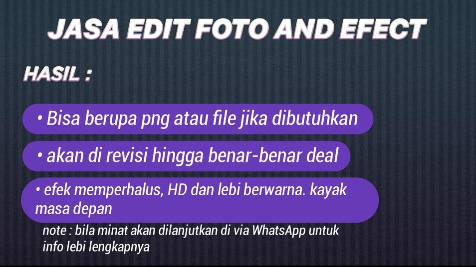 Buka jasa edit dan efek pada foto