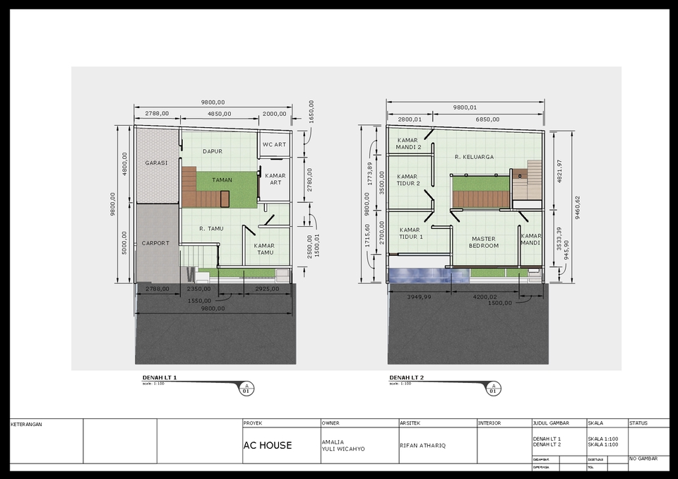 Working drawing untuk gambar arsitektur, interior dan struktur