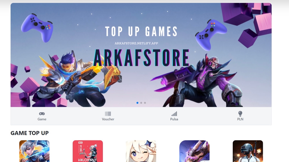 Jasa Website Top Up Games