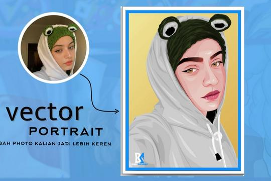 edit photo jadi seni vector keren