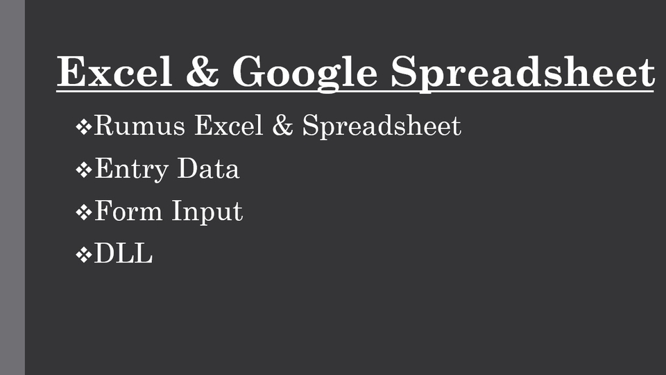 Jasa Dokumen Excel & Google Spreadsheet