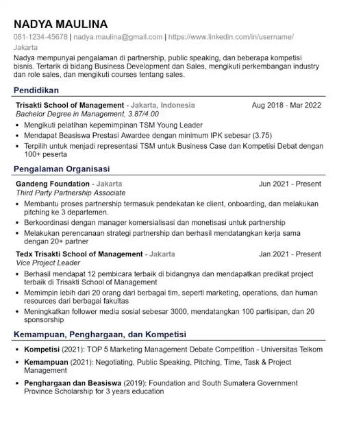 “Pembuatan Curriculum Vitae”