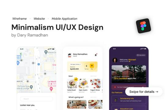 Minimalism UI/UX Design + Wireframe + Prototype