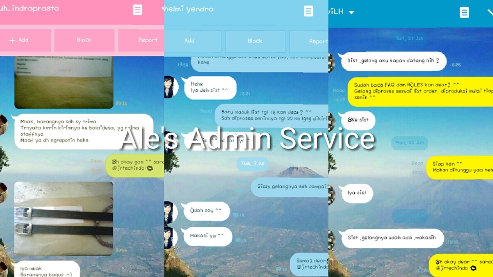 Jasa Desain Konten, Balas Chat, Report Order