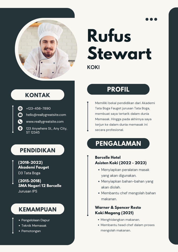 Pembuatan cv/resume simple dan profesional