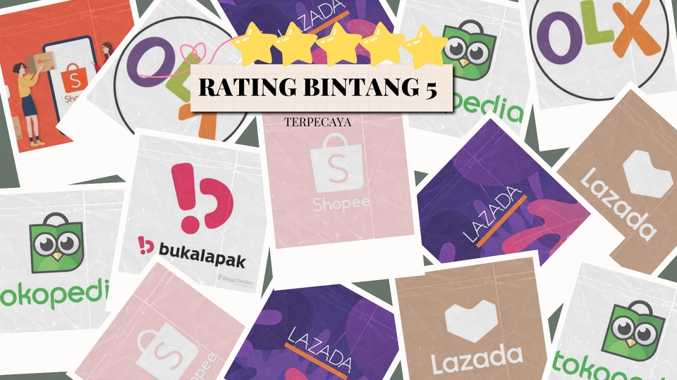 RATING/ULASAN/REWIEW BINTANG 5 Marketplace Online Shop Tokopedia Shoope ...