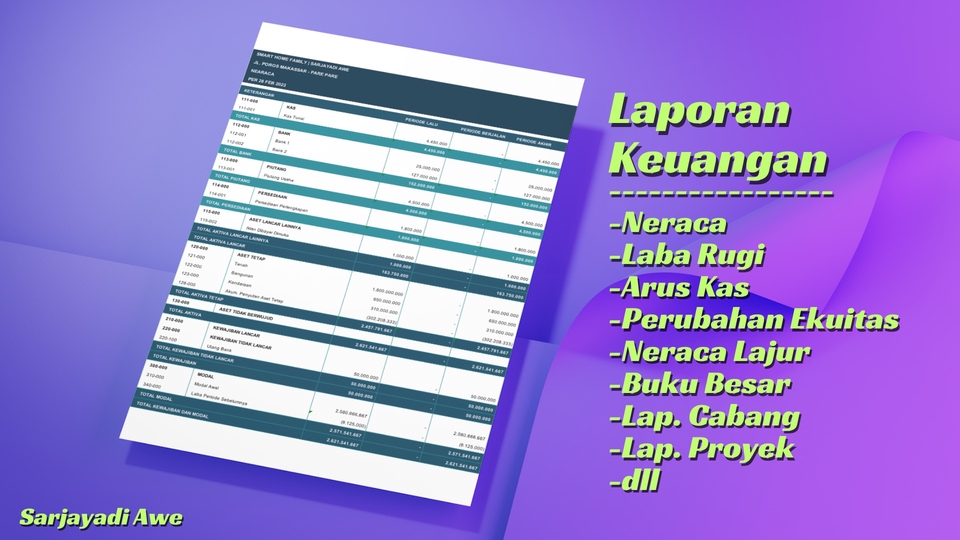 Jasa Penyusunan Laporan Keuangan UMKM (Perusahaan Jasa dan Dagang)