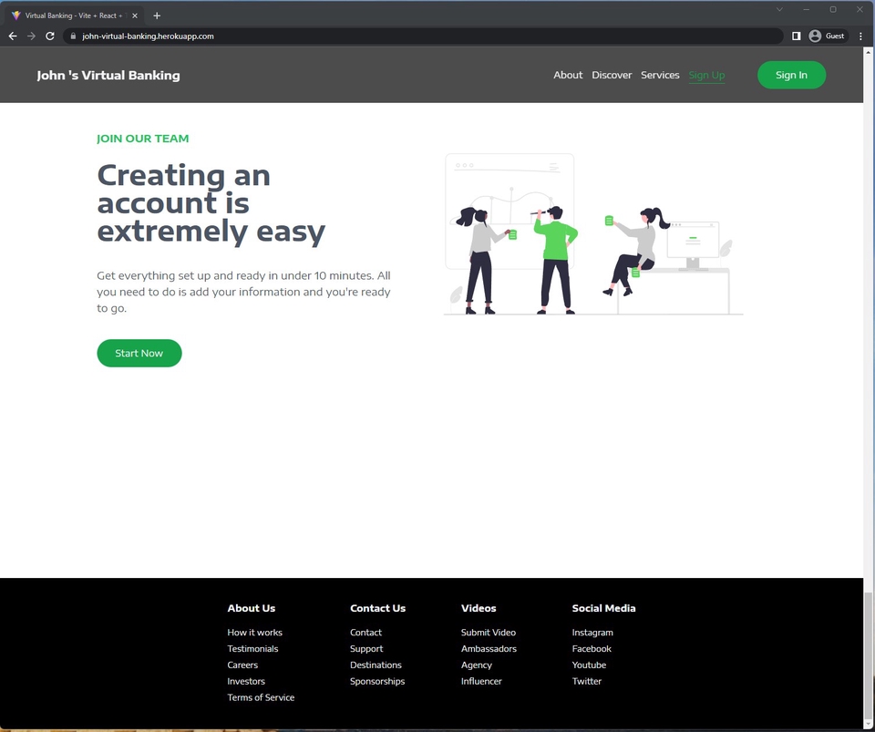 รับพัฒนา Website และ Web Application ด้วย React, Vue, Angular, Nodejs และ MongoDB