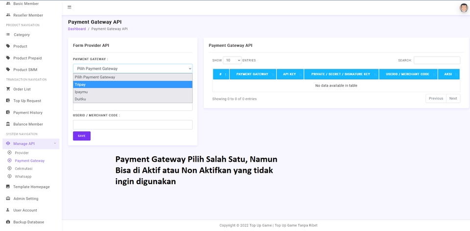 Website Top Up Game, Pulsa, Emoney, Social Media