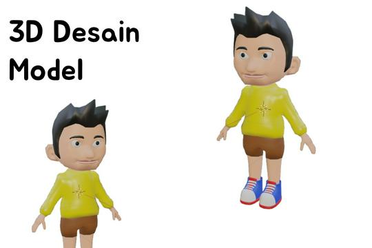 Desain Karakter 3D Model & Rigging, Environment dan Video Animasi (Low ...