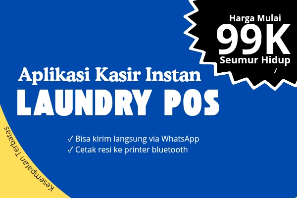 Instant POS Laundry Aplikasi Binatu