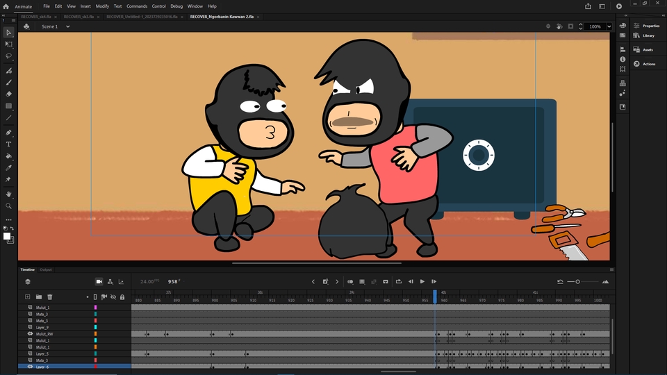 I will create custom 2D Animation frame by frame in Animate CC