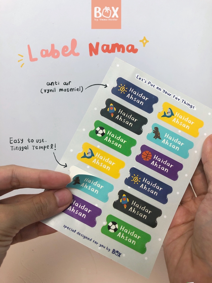 Jasa Desain Label Nama Karakter Faceless