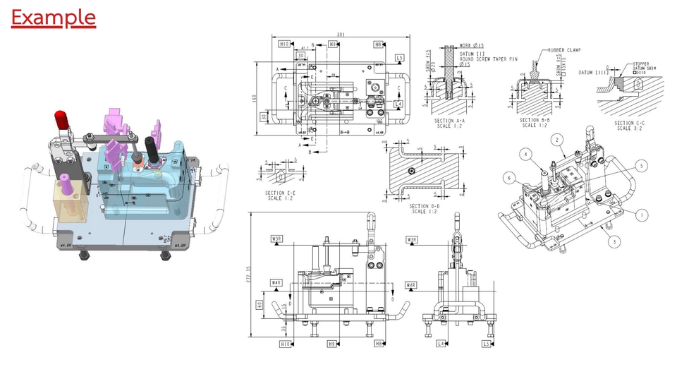 ออกแบบและเขียนแบบเครื่องกล 3D,2D/ผลิตภัณฑ์/ชิ้นส่วน/อุปกรณ์/CF/Jig ...