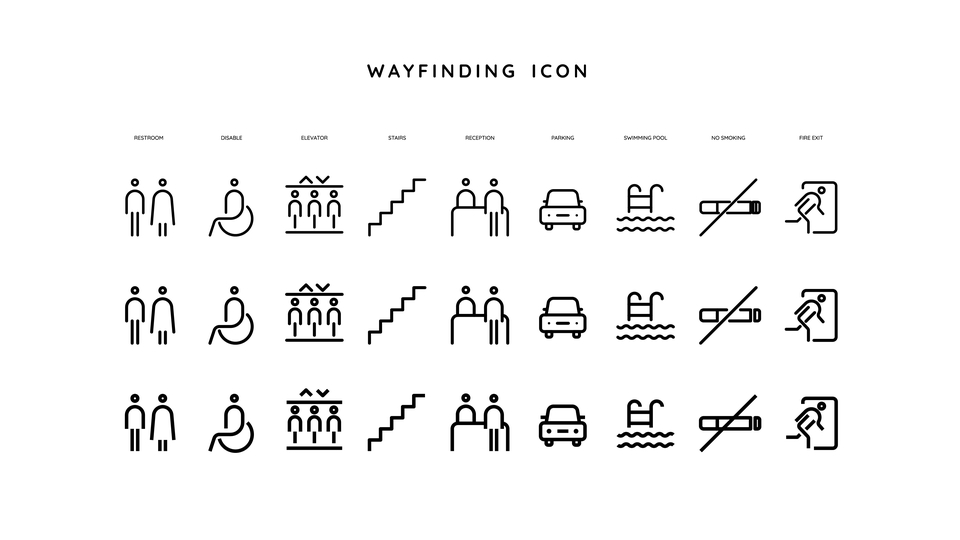 Minimal logo style โลโก้ลายเส้นมินิมอล / wayfinding icon