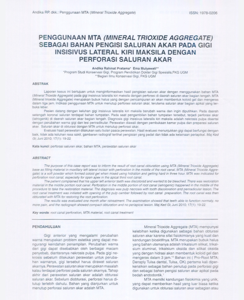 TRANSLATE JURNAL MEDIS (KEDOKTERAN/KEDOKTERAN GIGI)