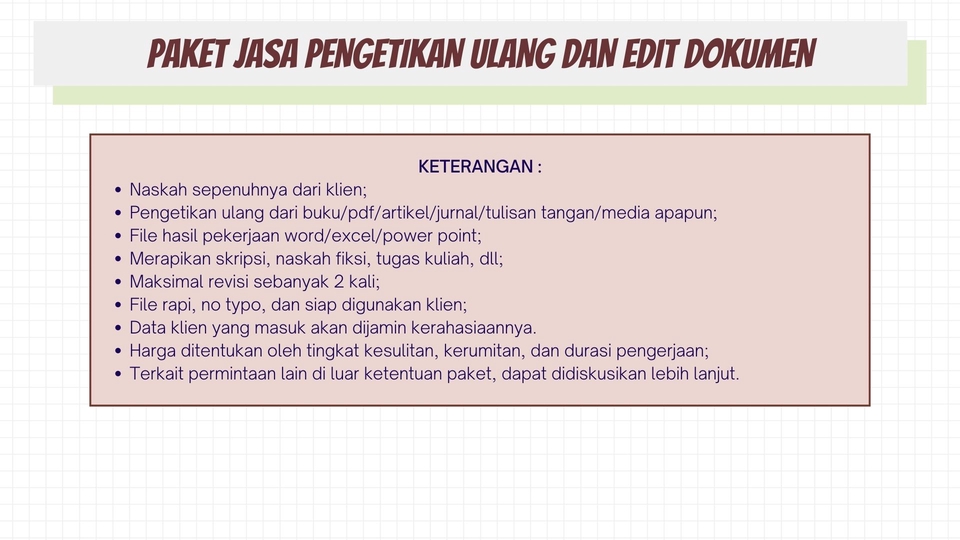 Input Data/Entry Data dan Pengetikan Ulang & Edit Dokumen Cepat, Rapi ...