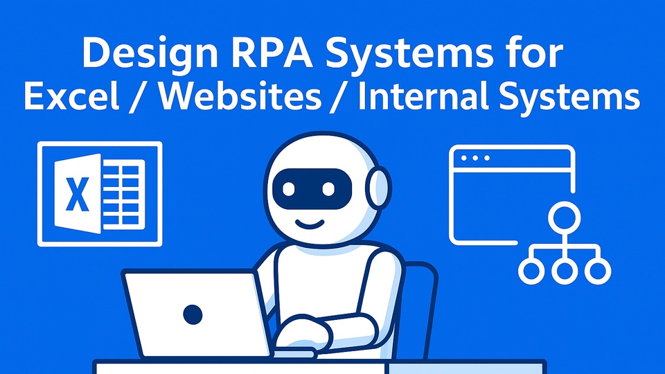 ออกแบบระบบอัตโนมัติ RPA สำหรับ Excel / เว็บไซต์ และ แพลตฟอร์มอื่นๆ