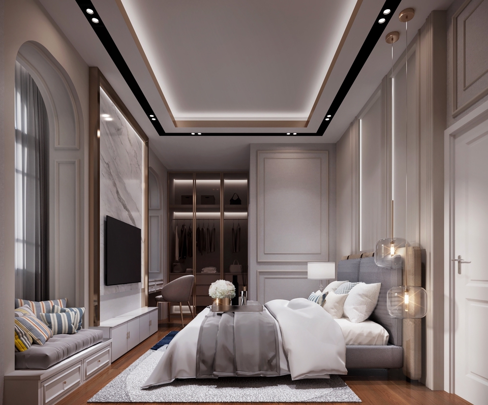 Interior Design // 3D Render Perspective , 2D Drawing