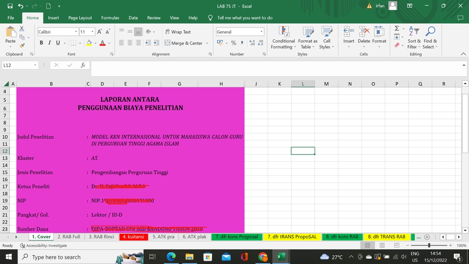 ENTRI DATA DAN KONSULTASI SEPUTAR EXCEL
