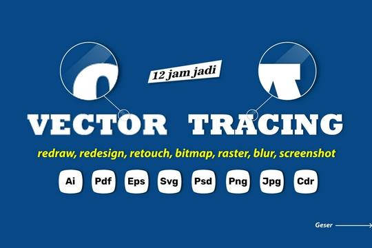 JASA VECTOR TRACING, REDRAW, REDESIGN, REMAKE, RECREATE, BITMAP, BLUR, SCREENSHOT, 12 JAM JADI