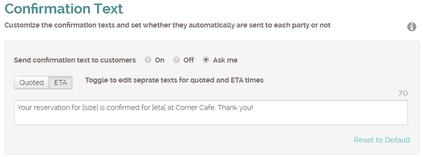 Customizable text messages for waitlists and reservations | Waitlist Me