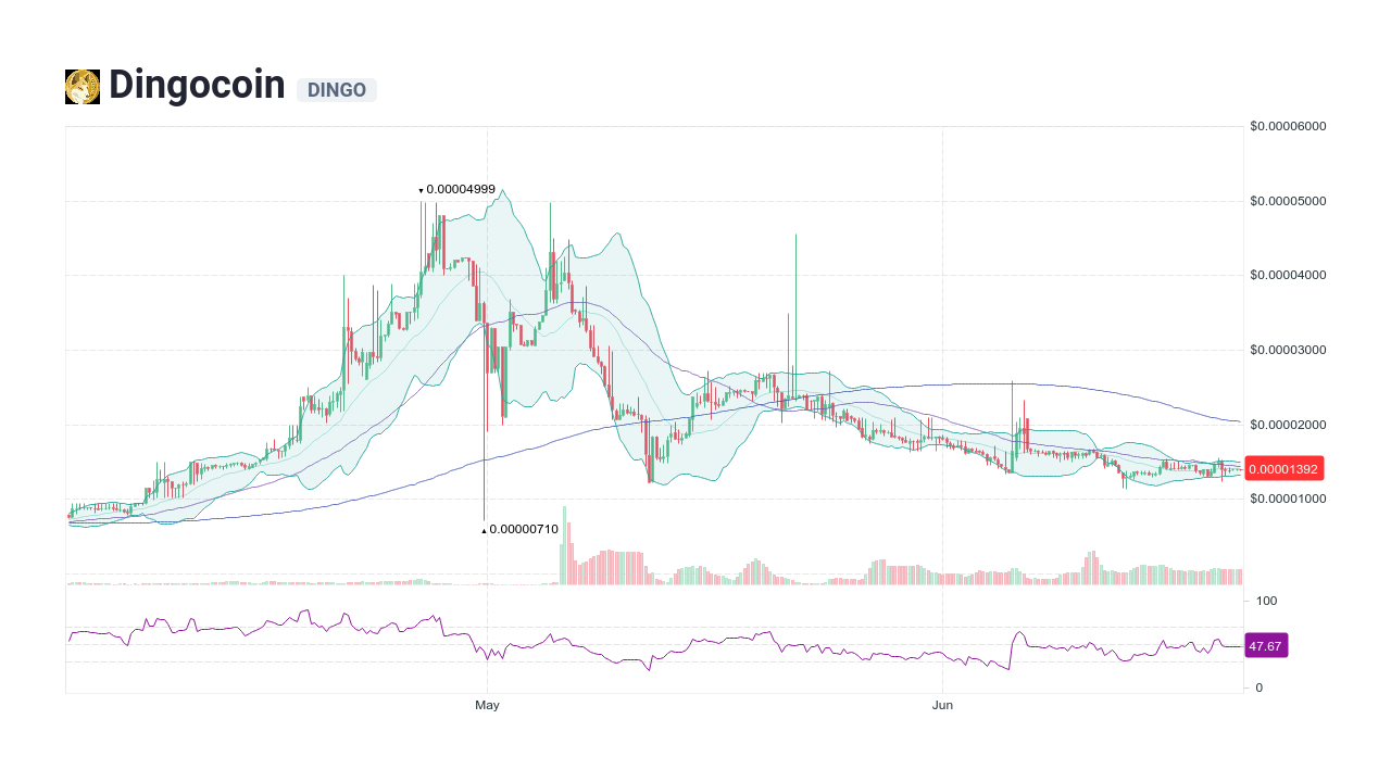 Dingocoin [DINGO] Live Prices & Chart