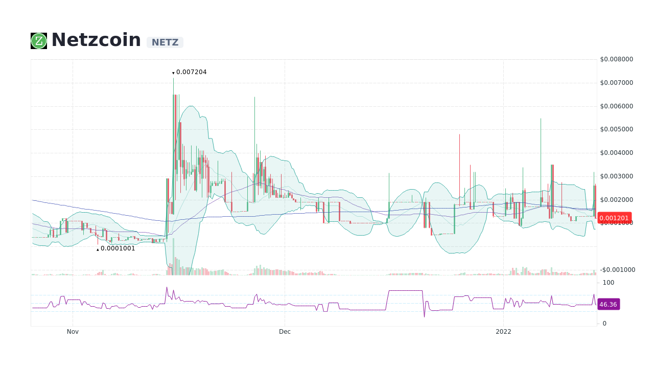 Netzcoin [NETZ] Live Prices & Chart