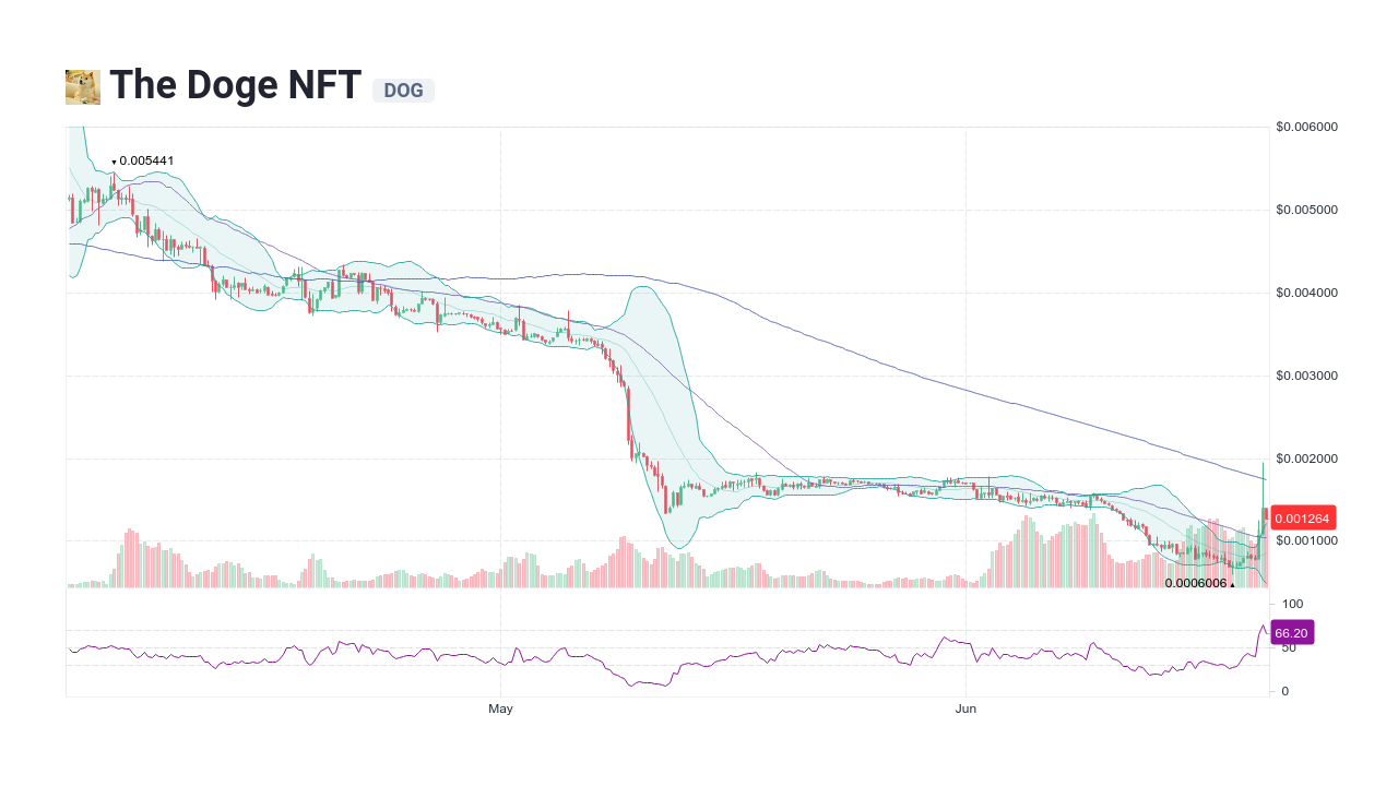 The Doge NFT [DOG] Live Prices & Chart