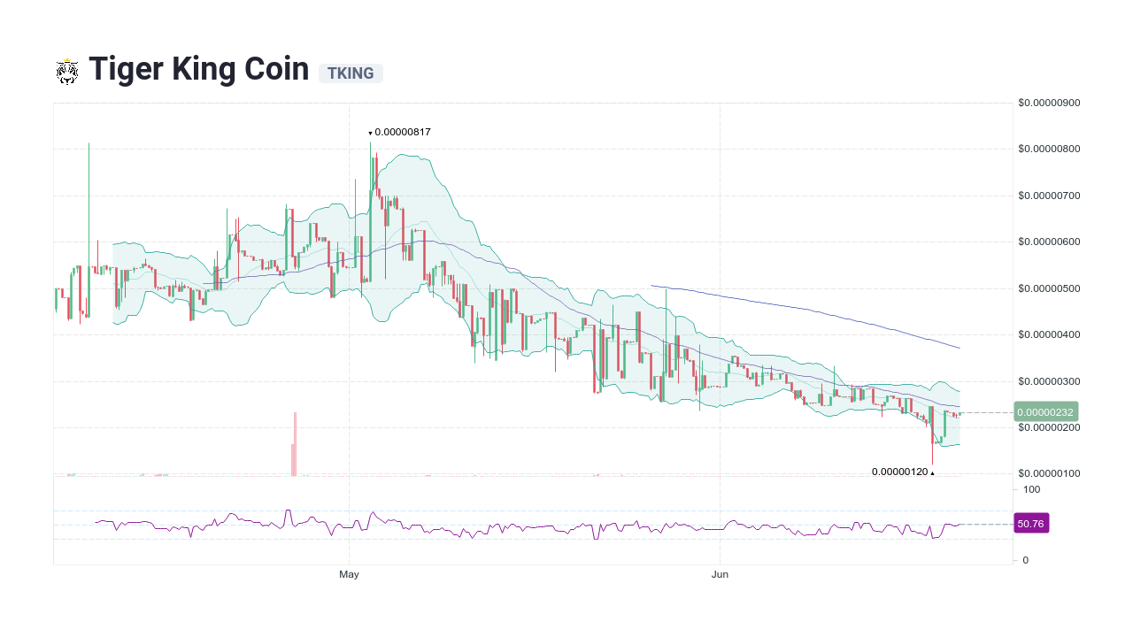 Tiger King Coin [TKING] Live Prices & Chart