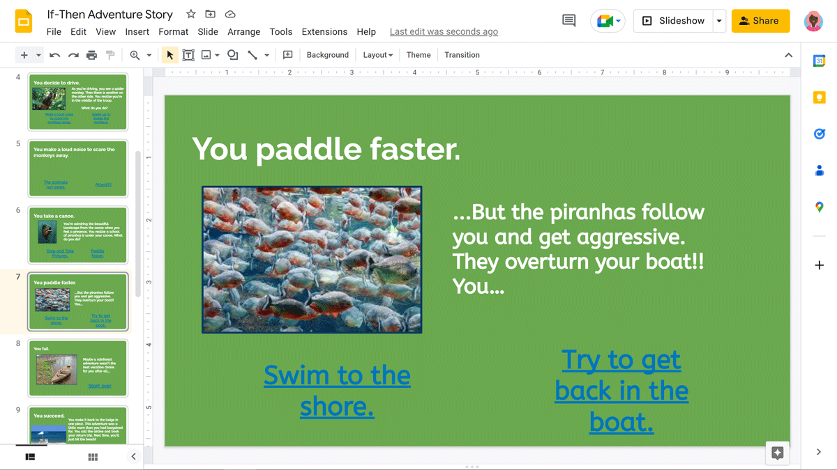 Lesson Collaborate On An If Then Story Applied Digital Skills