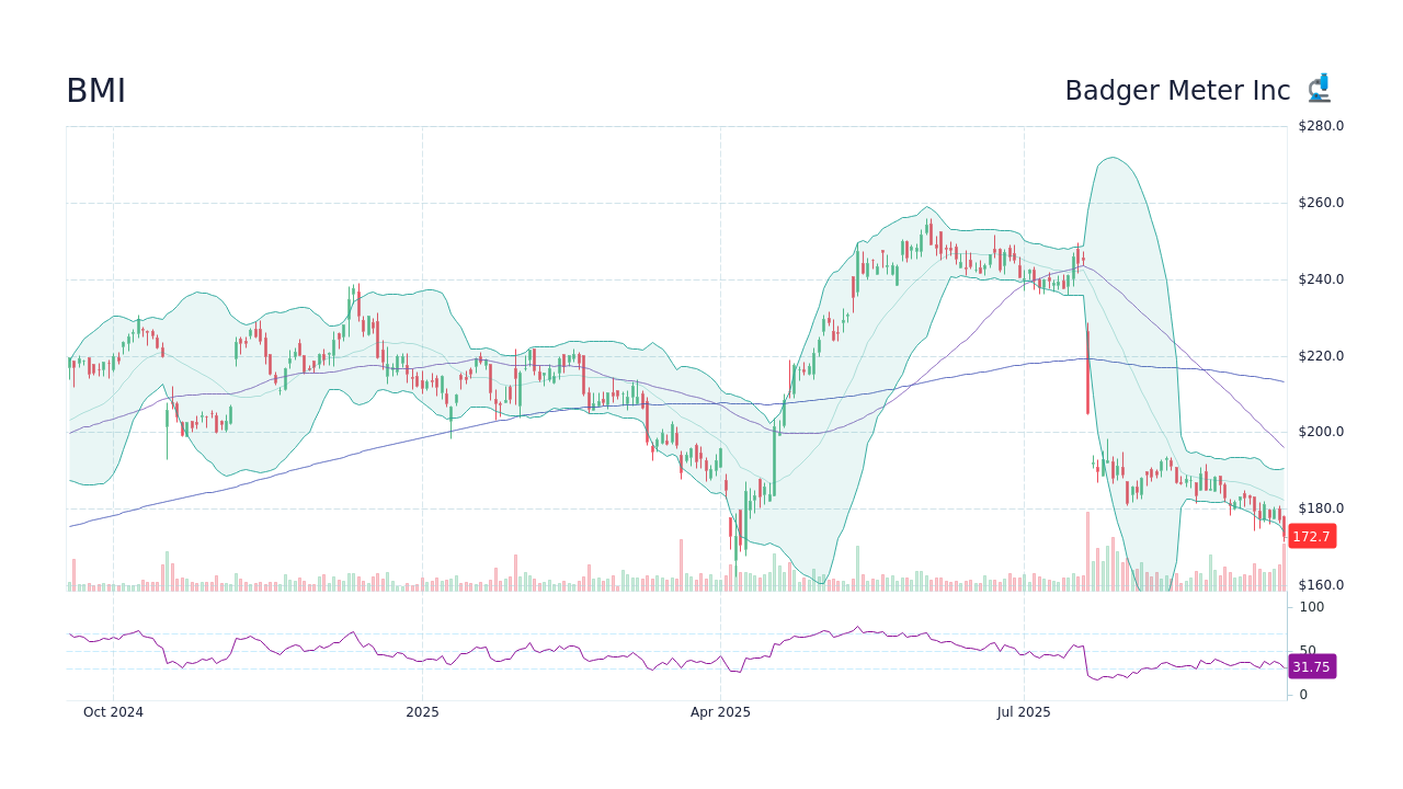 BMI Stock Price - Badger Meter Inc Stock Candlestick Chart - StockScan